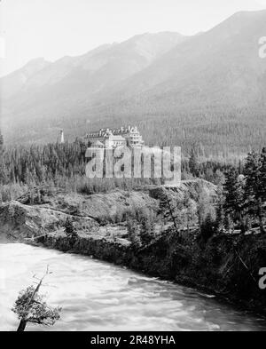 Banff Springs Hotel facade, Banff national park, Alberta, Canada Stock ...
