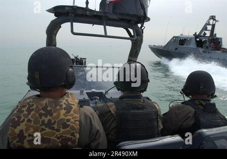 A Navy Mark V special operations craft, a 50-ton, 82-foot-long speed ...