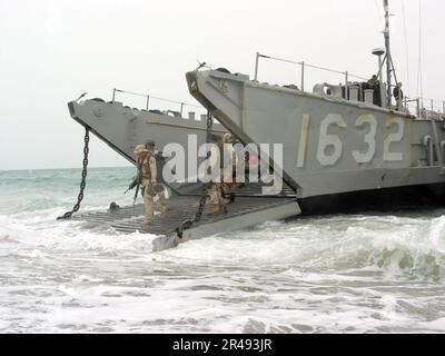 US Navy Land Craft Utility 1660 (LCU 1660) assigned to Amphibious Craft ...