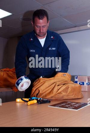 US Navy Postal Clerk 1st Class Leading Petty Officer (LPO) of the ...