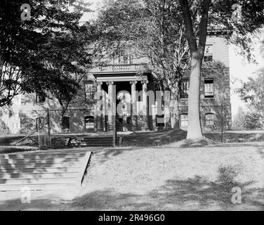 A photograph of Ballou Hall at Tufts College taken by Edwin B. Rollins ...