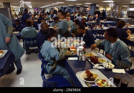 US Navy Crew members take the E-5 Second Class Petty Officer ...