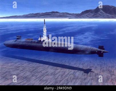 US Navy Illustration of USS Ohio (SSGN 726) which is undergoing a ...