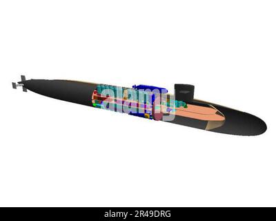 US Navy Illustration of USS Ohio (SSGN 726) which is undergoing a ...