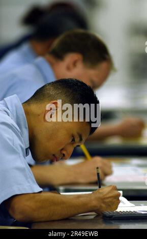 Sailors take the Petty Officer 1st Class Navy-wide advancement exam ...