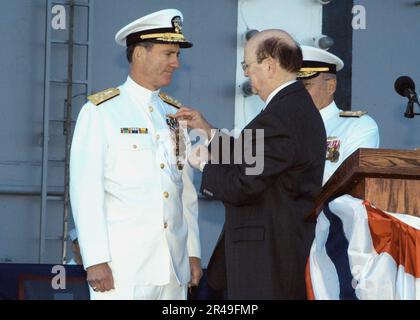 US Navy Adm. Robert J. Natter, Commander, U.S. Atlantic Fleet, presents ...