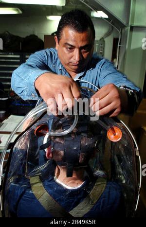 US Navy MCU-2P gas masks assesssment aboard USS John C. Stennis (CVN 74 ...