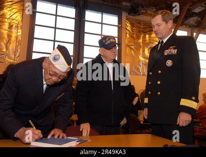 US Navy Commander Navy Region Northwest Rear Adm. Bill French and Naval ...