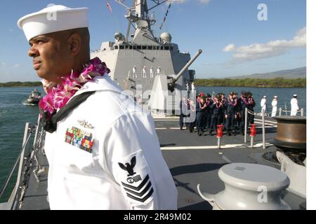 US Navy The newly commissioned guided missile destroyer USS Chafee (DDG ...