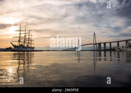 Capturing the essence of Japan's maritime heritage, a marine guard ...