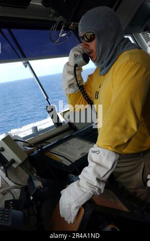 US Navy Cmdr. air boss, assigned aboard the Nimitz-class aircraft ...