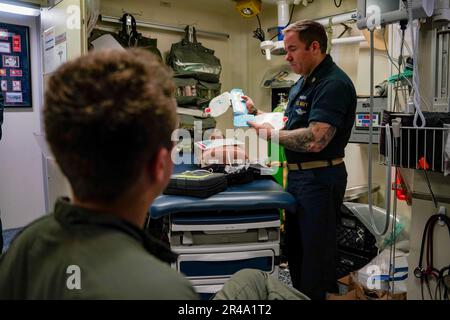SINGAPORE (March 9, 2023) Chief Hospital Corpsman Matthew Honan, from ...