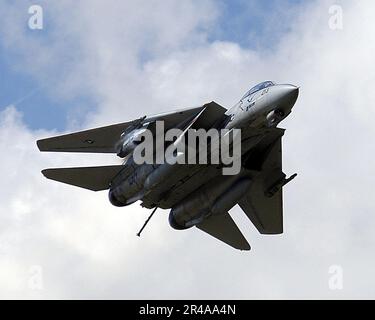 US Navy An F-14D Tomcat conducts a high-speed flyby Stock Photo - Alamy