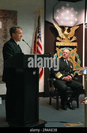 US Navy Cmdr. speaks after assuming command of the Los Angeles-class ...