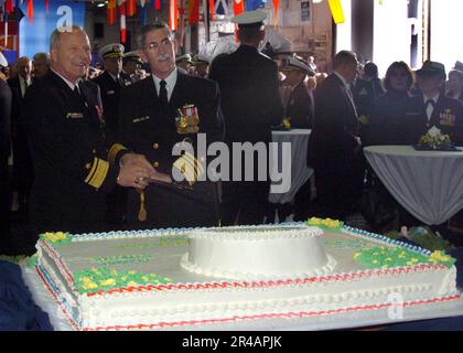 US Navy Rear Adm. Terrance T. Etnyre, right, relieves Vice Adm. Timothy ...