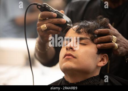 New Recruit Haircuts. Boot Camp (2 of 9) Clip Joint - A Recruit sweeps ...