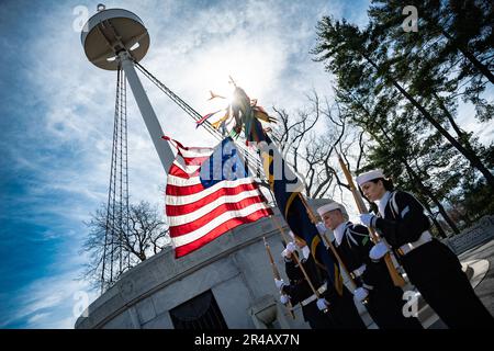 A ceremony commemorating the 125th anniversary of the sinking of the ...