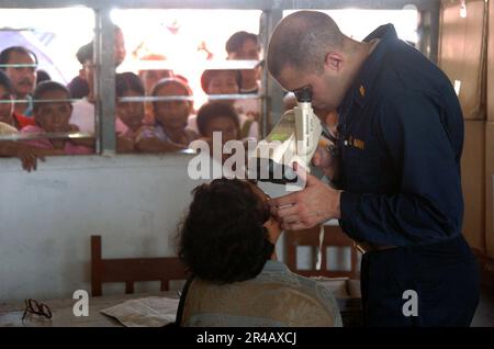 US Navy Lt. an optometrist assigned to the Military Sealift Command ...
