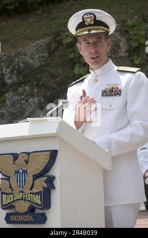 U.S. Navy Rear Adm. Matthew Klunder, left, the chief of naval research ...