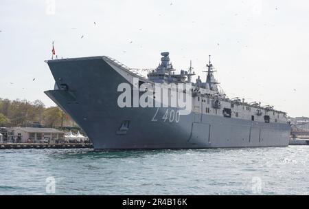 ISTANBUL, TURKIYE - APRIL 22, 2023: TCG Anadolu Ship in Sarayburnu Port ...