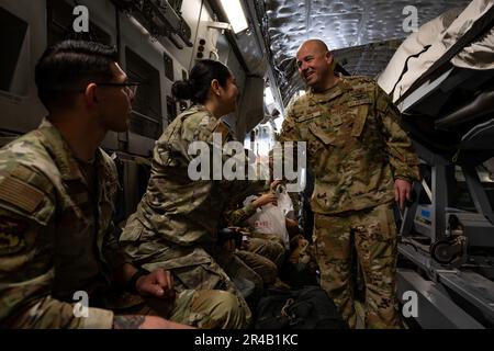 A C-17 Globemaster assigned to the 167th Airlift Wing from the West ...