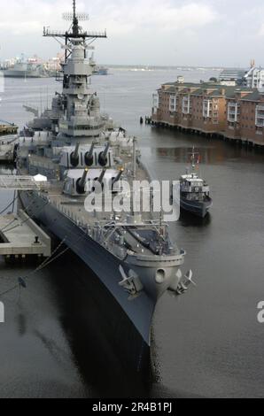 The USS Wisconsin battleship, located at Nauticus Museum in downtown ...