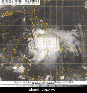 US Navy Satellite image taken from the GOES-12 satellite of Hurricane ...