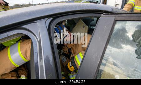 A Dutch Firefighter with the 491st Squadron of the Royal Netherlands ...