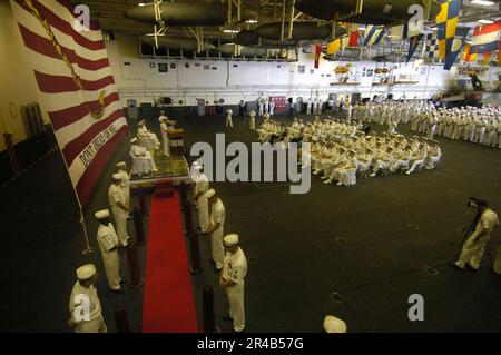 US Navy Rear Adm. Doug McClain, USS Kitty Hawk (CV 63) Commanding ...