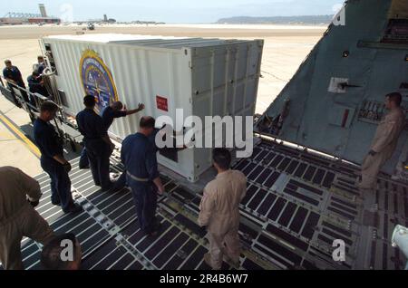 US Navy ROV Super Scorpio is loaded aboard an Air Force C-5 Stock Photo ...