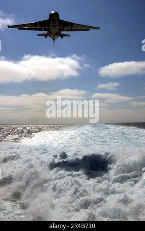 US Navy An S-3B Viking makes an arrested landing on the flight deck ...