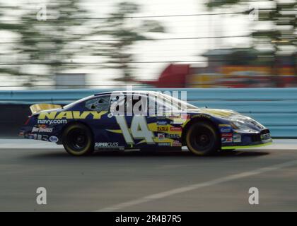US Navy David Stremme, driver for the Navy NASCAR racing team, and Pit ...
