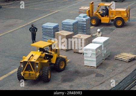 US Navy Forklifts from the amphibious assault ship USS Iwo Jima (LHD 7 ...