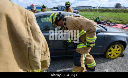 A Dutch Firefighter with the 491st Squadron of the Royal Netherlands ...