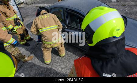 A Dutch Firefighter with the 491st Squadron of the Royal Netherlands ...