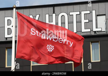 Strawberry hotel, Linköping, Sweden Stock Photo - Alamy