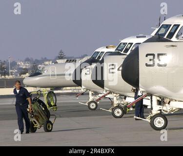 A Fleet Logistic Support Squadron 30 (VRC-30) C-2A Greyhound aircraft ...