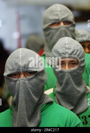 US Navy General Quarters (GQ) drill aboard USS Constellation (CV 64 ...