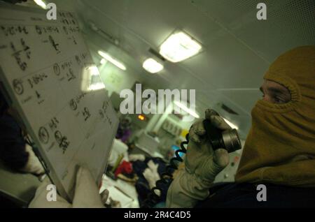 US Navy Damage Control Assistant Lt.j.g. explains the ship's damage ...