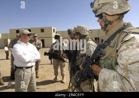 US Navy SECNAV meets with Marines participating in Mojave Viper Stock ...