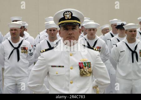 US Navy Amphibious Construction Battalion Two change of command Stock ...