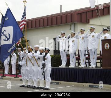 US Navy Amphibious Construction Battalion Two change of command Stock ...