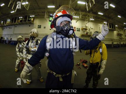 US Navy An on-scene leader uses a Naval Firefighter Thermal Imaging ...