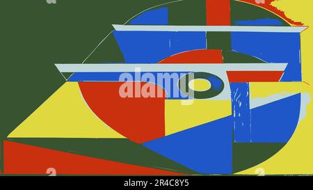 amazing formation of cubism and triangle in bright colors Stock Vector ...