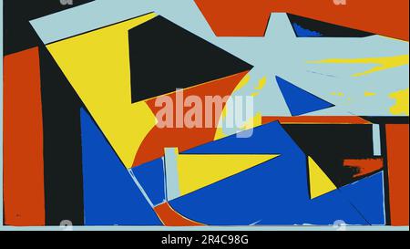 amazing formation of cubism and triangle in bright colors Stock Vector ...