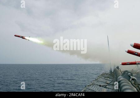 US Navy A BQM-74E aerial target launches from the flight deck of ...