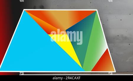 amazing formation of cubism and triangle in bright colors Stock Vector ...