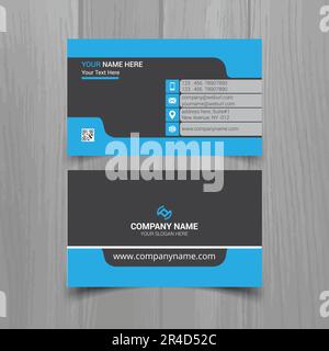 Simple business card template. Retro geometric style and two attractive ...
