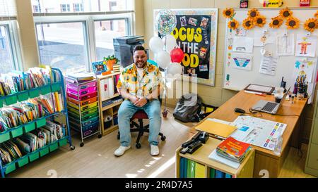 Jonathan Willis, a special education teacher at Tarawa Terrace ...