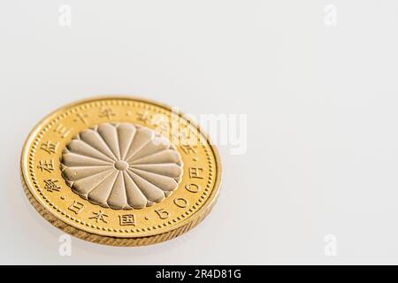 Japanese special 500 yen coin minted for the Showa Emperor, Hirohito ...